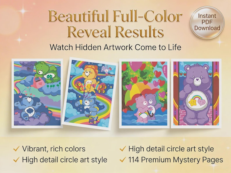 Care Bears Mystery Color by Number Book , Bisounours and Free Book ...
