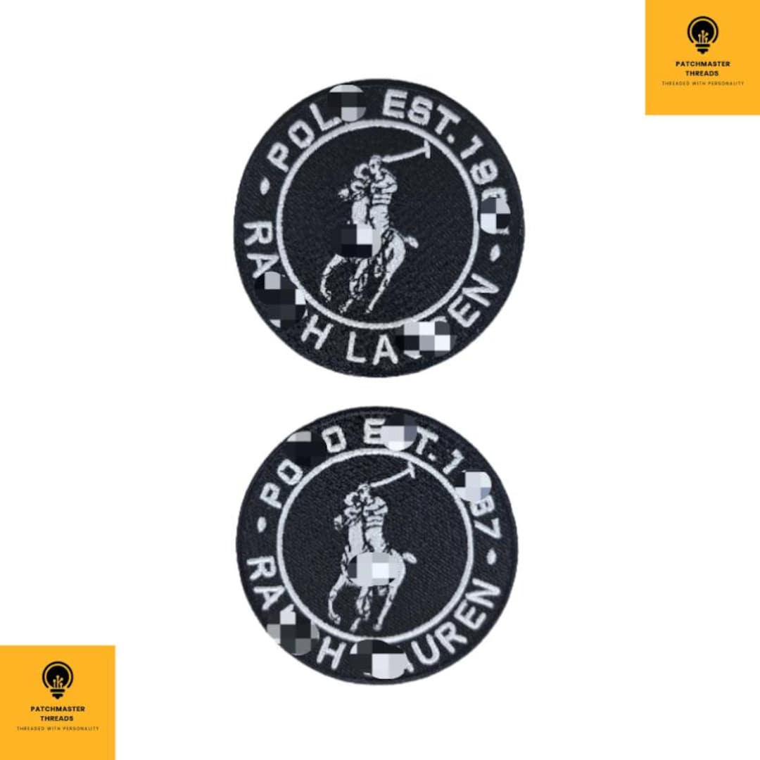 Equestrian Style Polo Patch – Iron-on/sew-on 3.75" Embroidered Crest ...