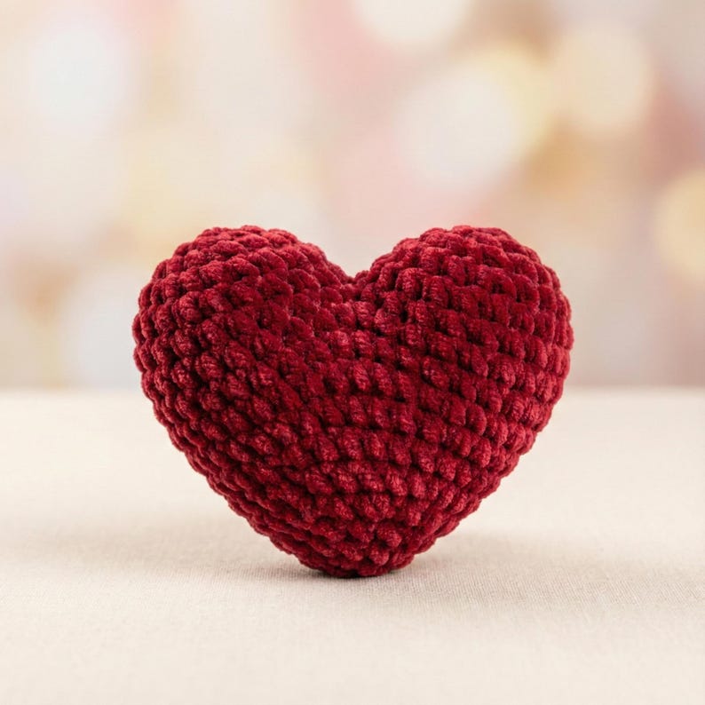 Crochet PATTERN: Small Plush Heart, Easy Crochet Pattern, Plush Heart ...