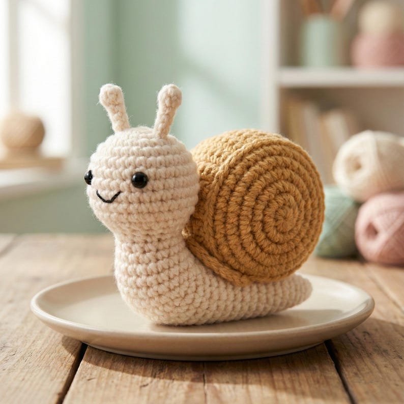 Snail Crochet Pattern: Amigurumi Plush DIY Tutorial (PDF) - Etsy