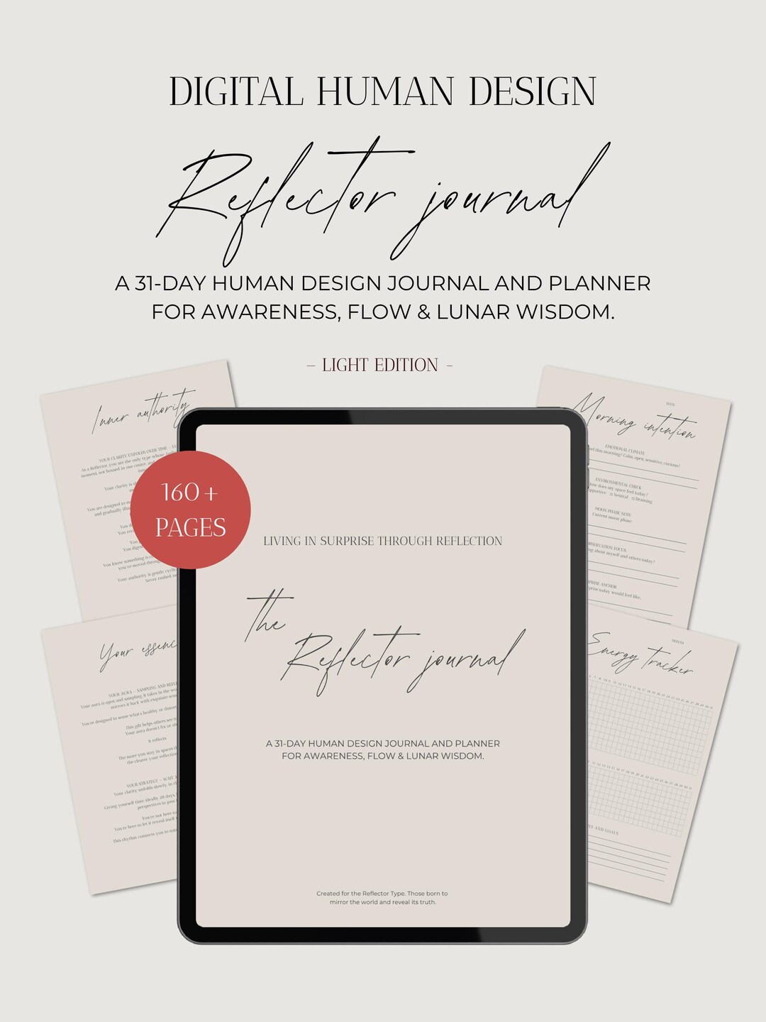 Human Design Reflector Journal/planner — Light Cover - Etsy