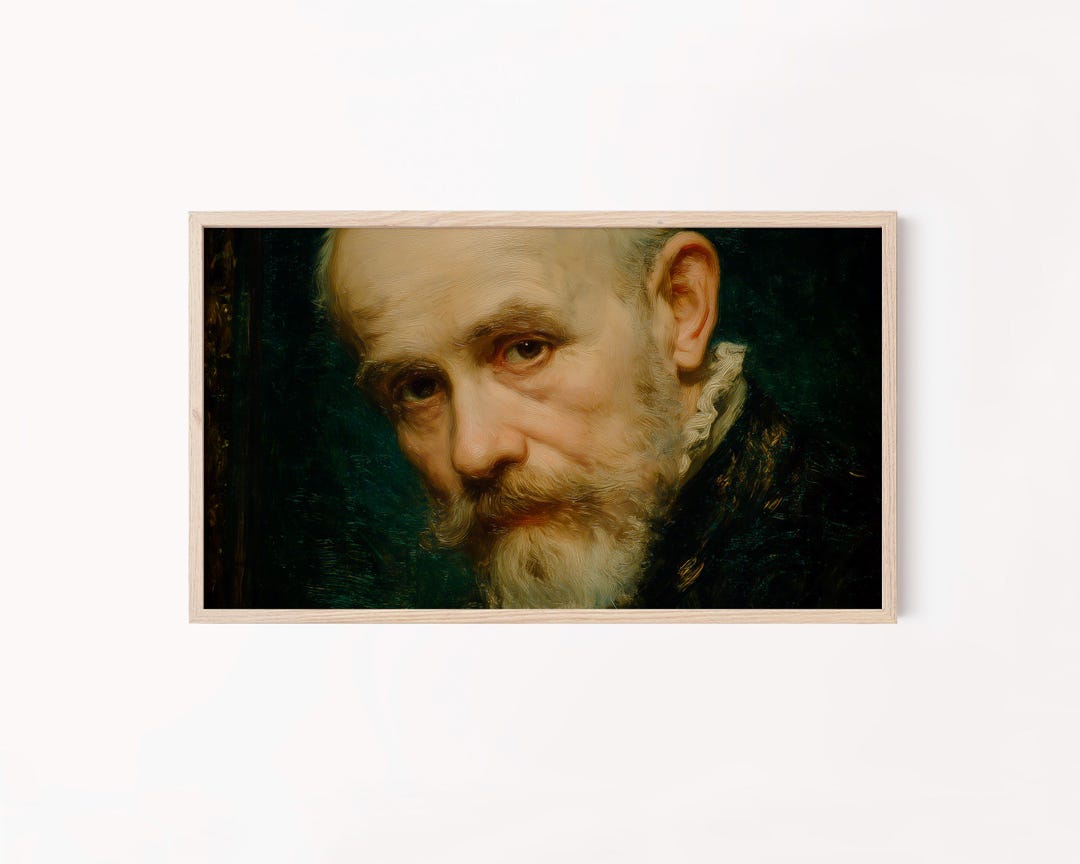 Vintage Moody Gentleman Portrait Frame TV Art, Samsung TV Art, Old ...