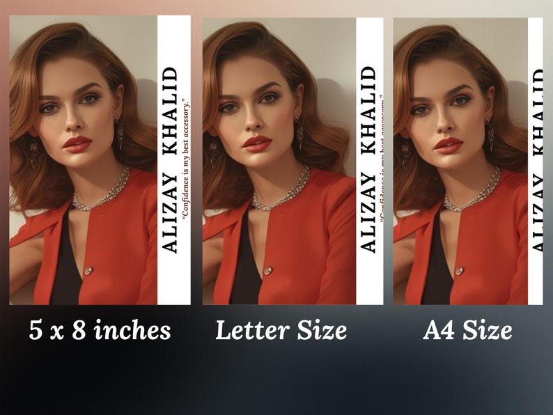 Editable Canva Model Comp Card Template (A4, Letter, 5x8), Fahion Model ...