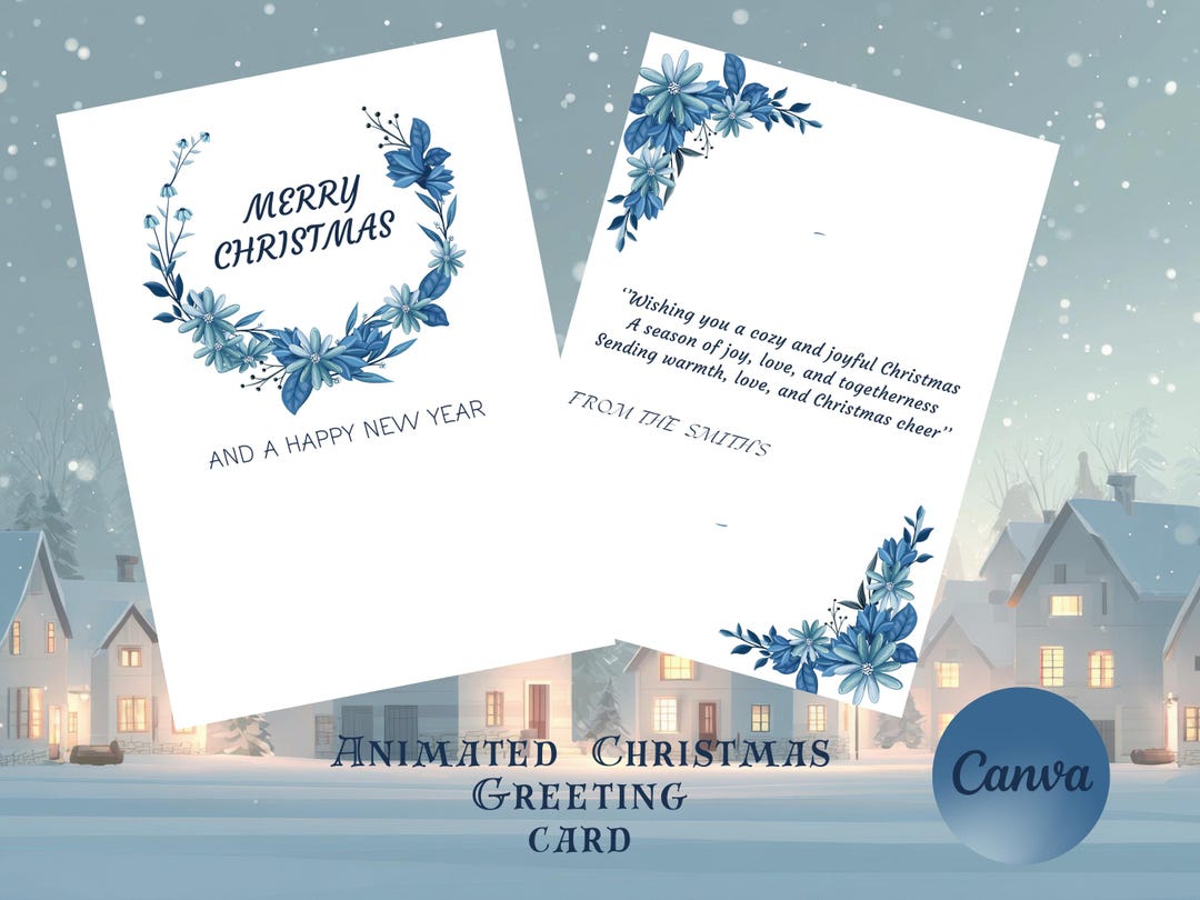 Christmas Animated Greeting Card | Digital Download Festive Animated ...