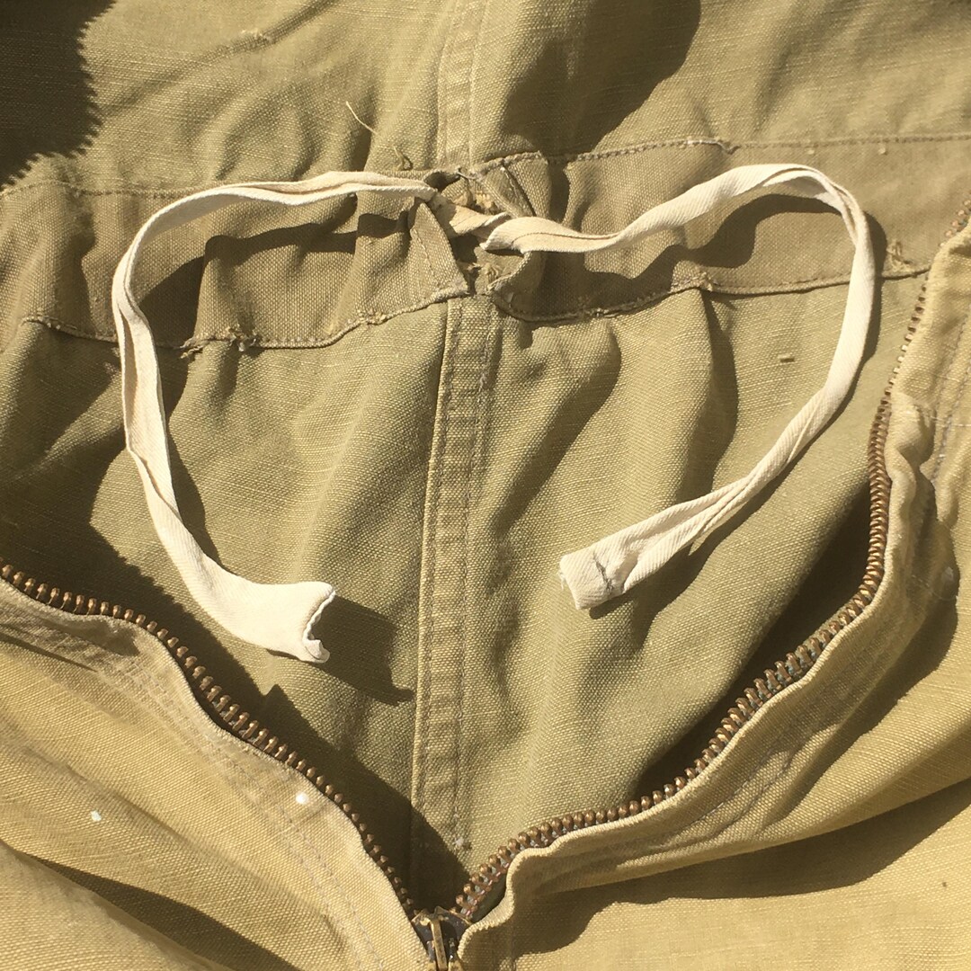 WW2 French Army 1940s Men FLIGHT / TANKER COVERALLS Suit & Inner Belt ...