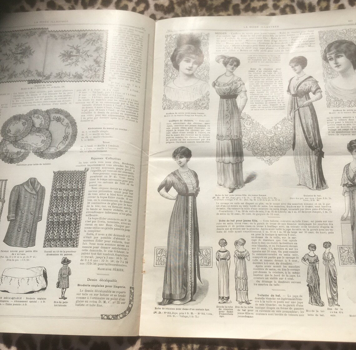 French Edwardian 1910s Women HOME & FASHION MAGAZINE ~la Mode Illustree ...