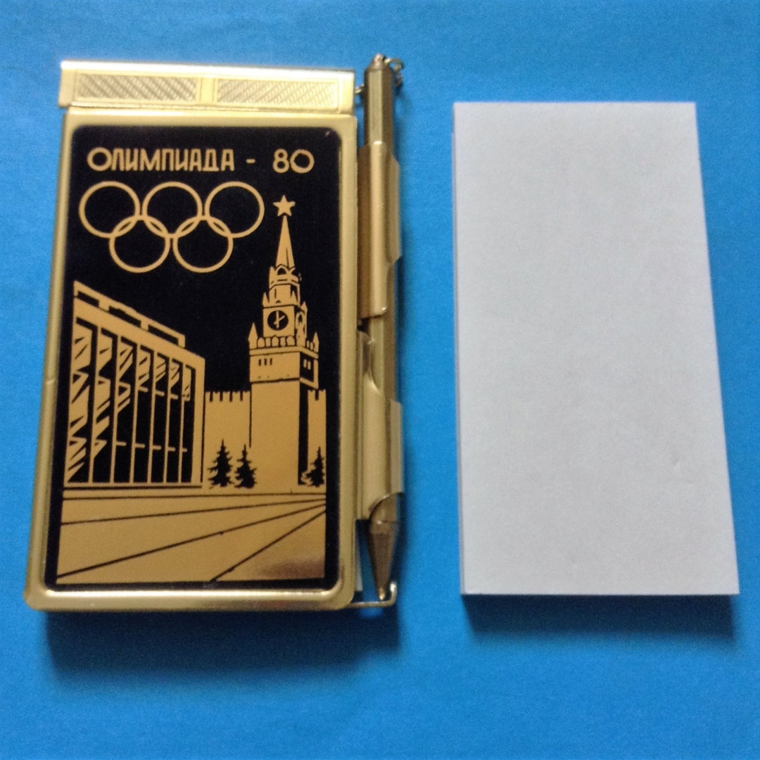 Rare Dated 1980s Vintage Metal Travel Pocket Notebook Notepad & Pen ...