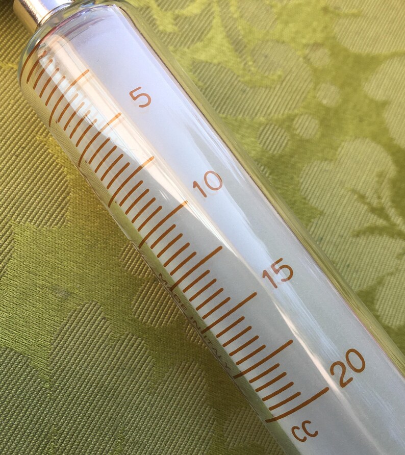Ico Lux Blind 1950s MEDICAL GLASS SYRINGE ~ Metal Tip ~ Made in Italy ...