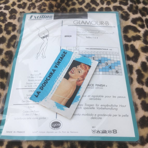 French Exciting 1980s Woman Luxurious LACE WELT STOCK… - Gem