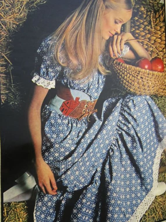 French 1970s Woman Long Full Country Hippie Bohemian … - Gem