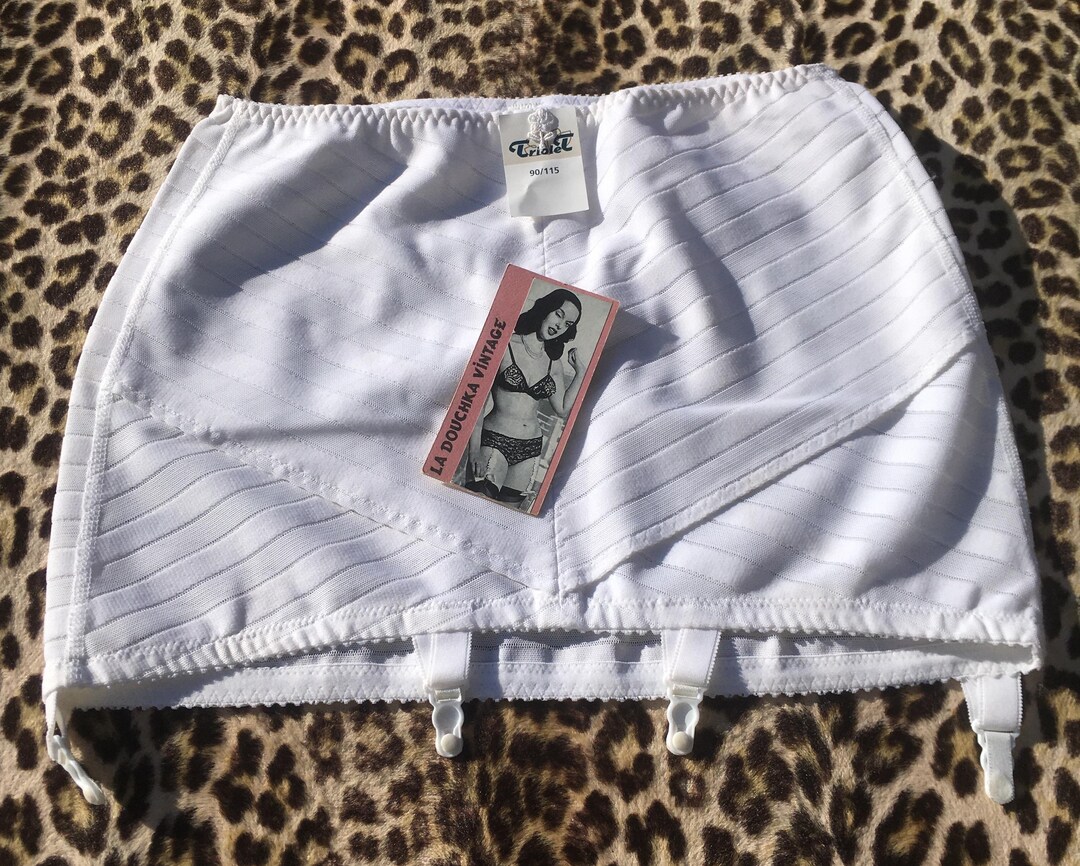 Triolet 1970s GIRDLE GARTER BELT ~ Bridal White ~ Pin-up Slimming ...