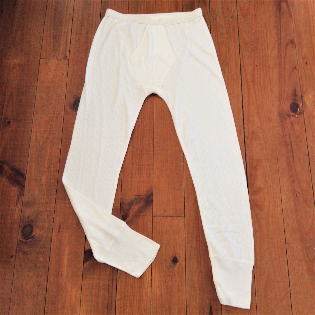 Vintage 1970s Men Long Johns Underwear Underpants Pants - Warm and Soft Fabric - Made in United ...