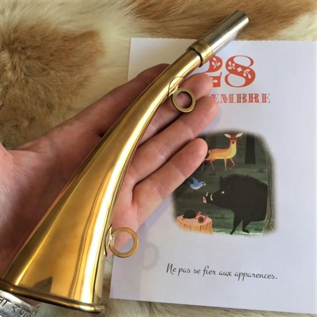 French Vintage Hunting Horn for Leader of the Hunt or Dog Judging ...