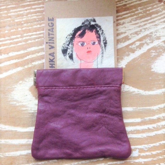 French Woman Vintage Squeeze Pocket Coin Wallet Purse… - Gem