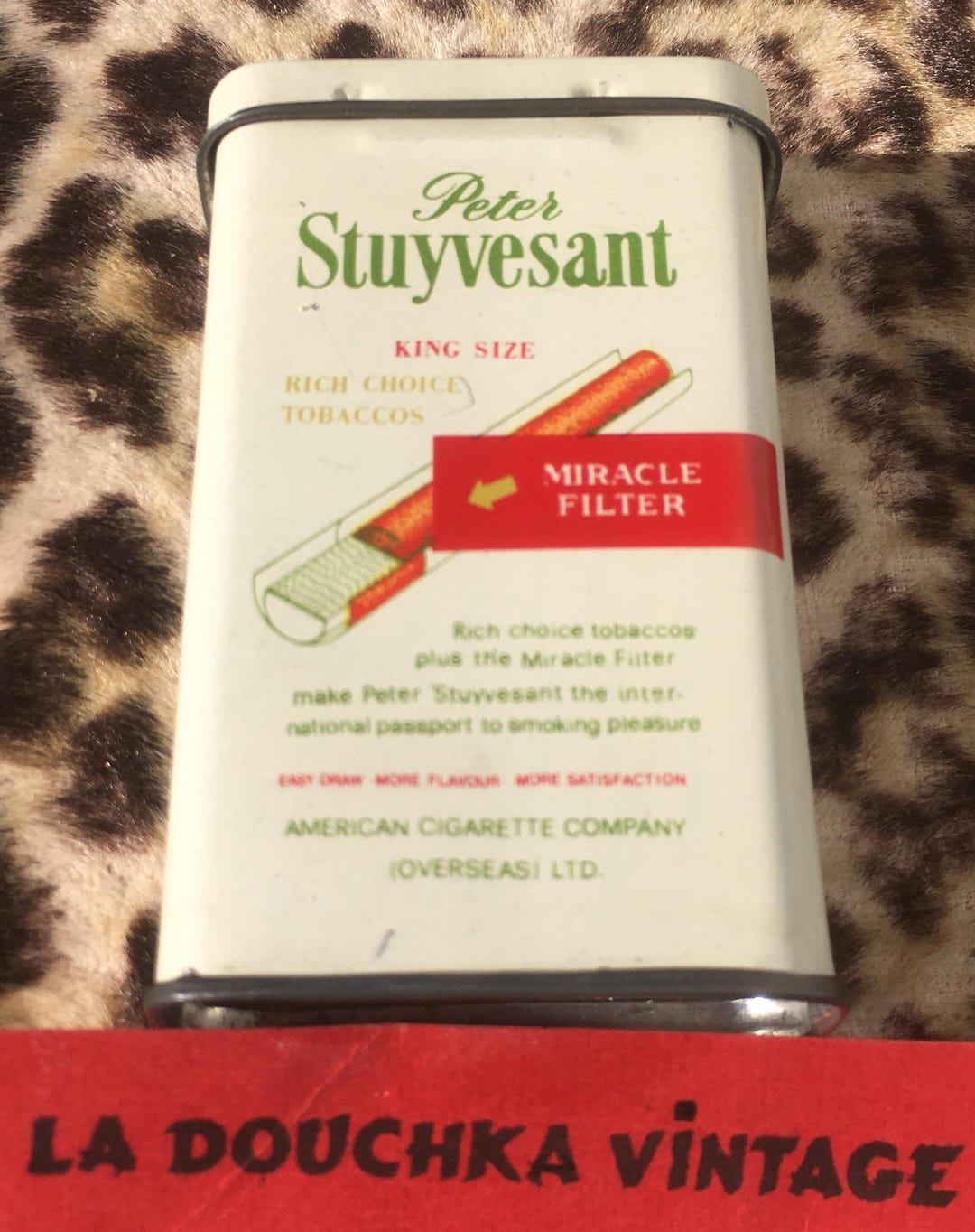 PETER STUYVESANT 1970s Filter CIGARETTES Case ~ Tin Metal ~unique ...