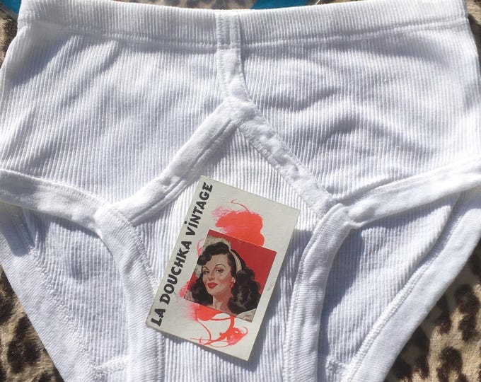 Old School 1980s Men Classic Y-FRONT BRIEF~ White Combed Ribbed Cotton ...