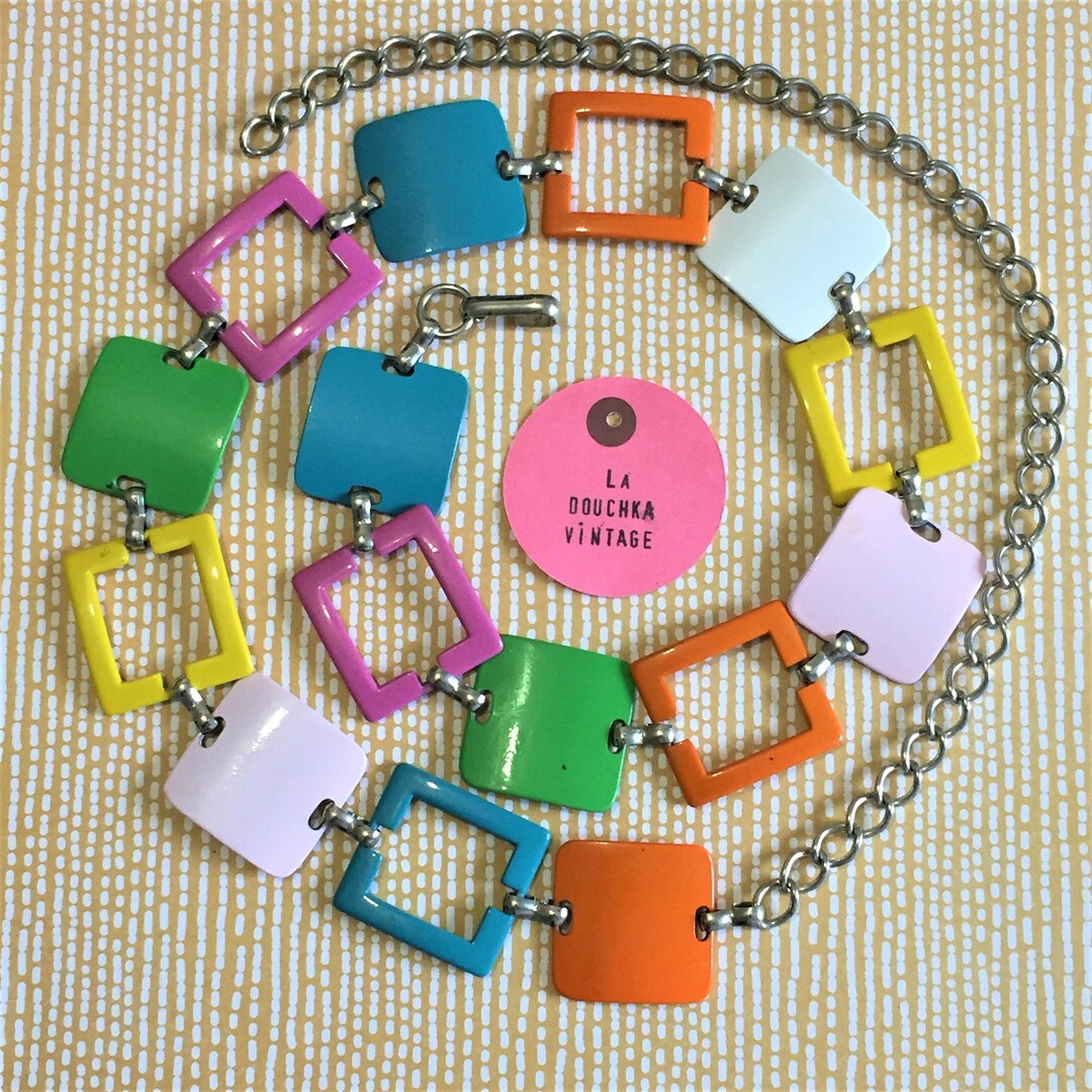 French Woman Vintage Silver Metal Ajustable Hips Belt - Groovy Mod ...