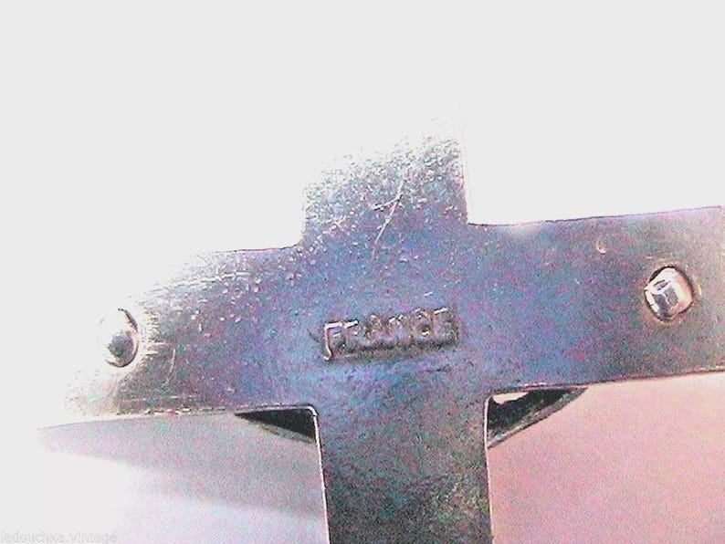 French 1920s Jesus CHRISTIAN CROSS PENDANT~ Silver Plated and ...