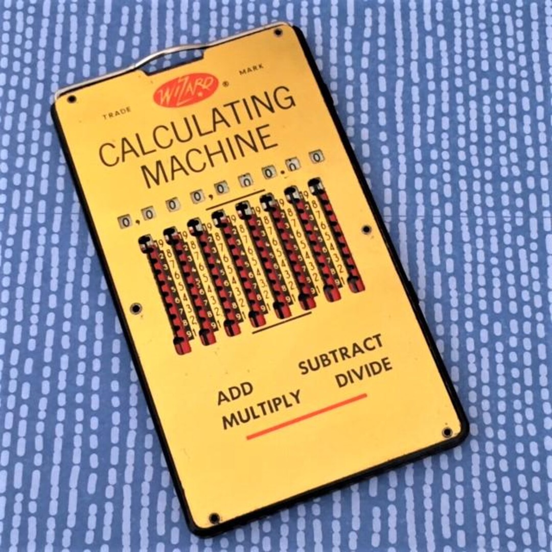 Wizard 1950s Vintage Pocket Manual Calculator Machine Addition ...