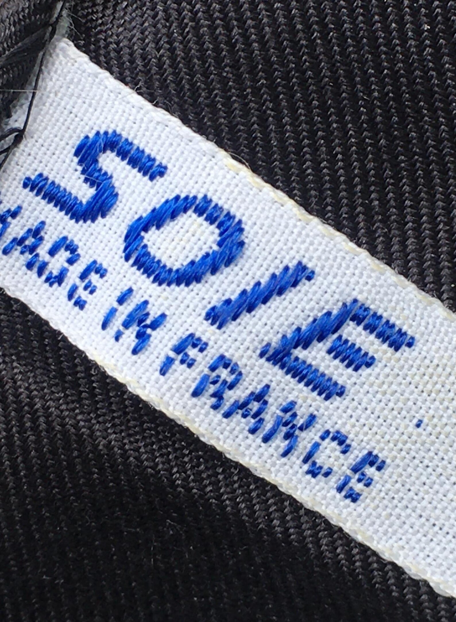 French Jacques FATH 1960s Women Long SILK SCARF Black & White ...