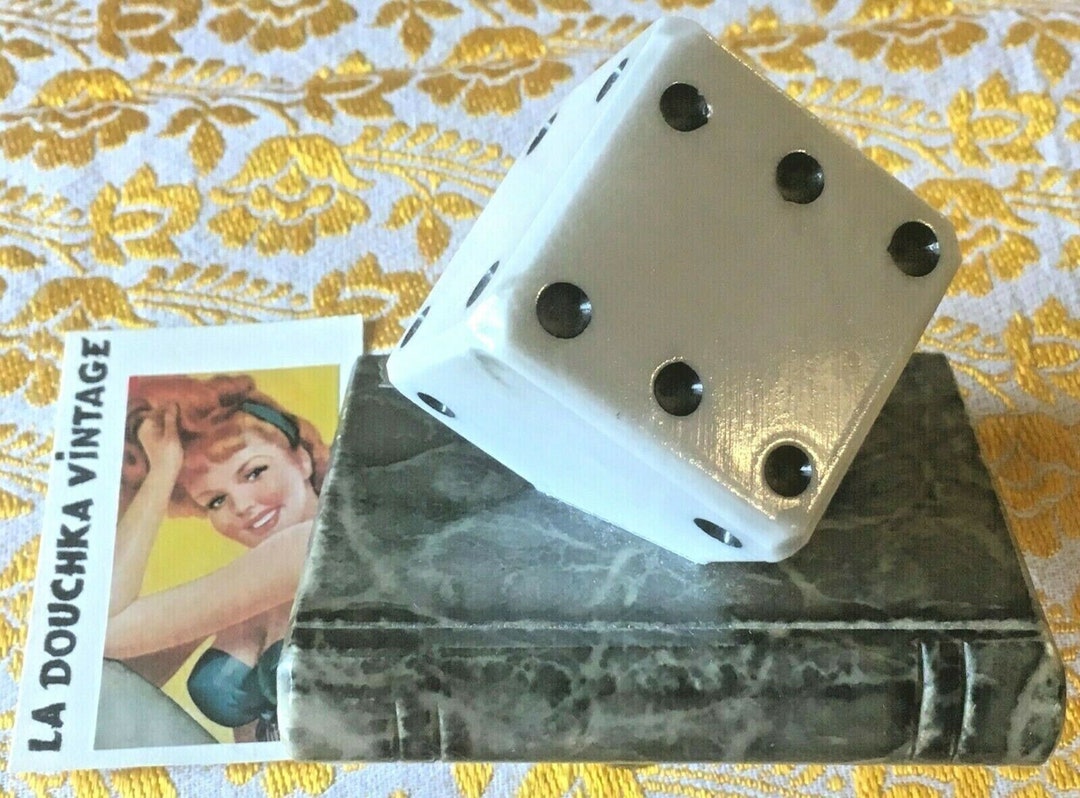 Spanish 1950s 3D DICE on BOOK PAPERWEIGHT~ Alabaster & Marble ~ Made in ...