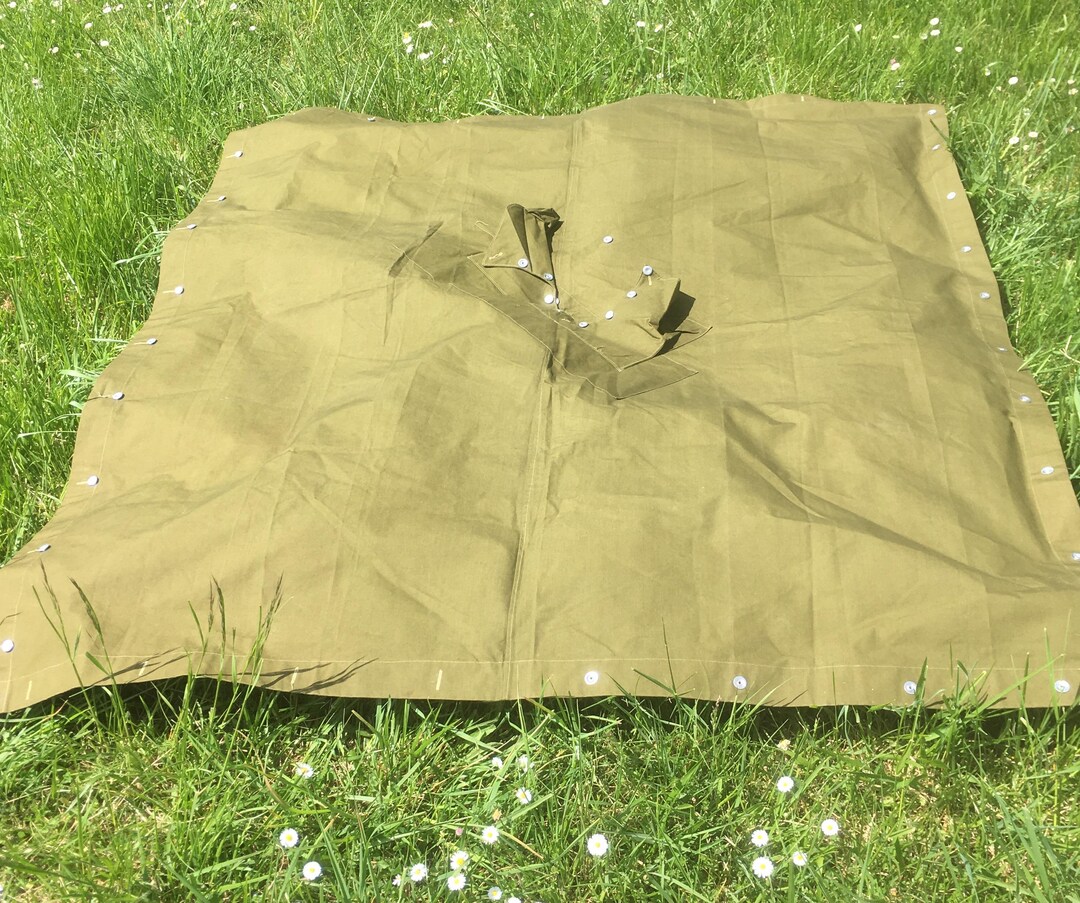 WW2 FRENCH ARMY 1940s Men Basha Poncho / Tarp / Groundsheet / Shelter ...