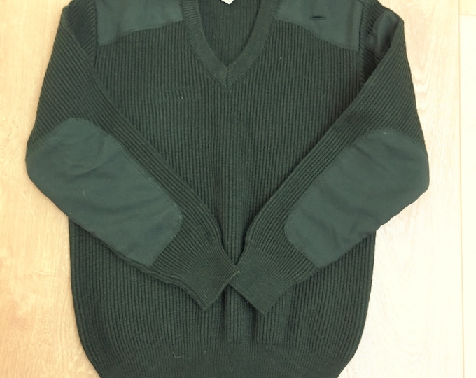French Military 1960s Men Navy Commando Sweater - Army Wool Ribbed Knit ...