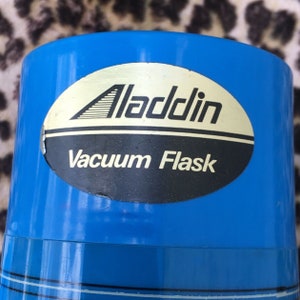 Aladdin 1950s Vacuum Flask THERMOS BOTTLE With CUP Turquoise Blue ...