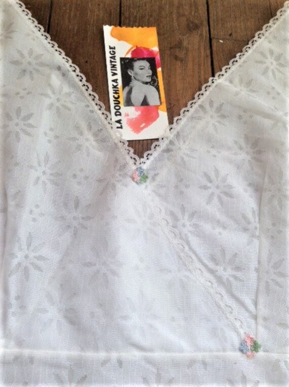French 1970s Woman Vintage Romantic Boho Long Slip Dr… - Gem
