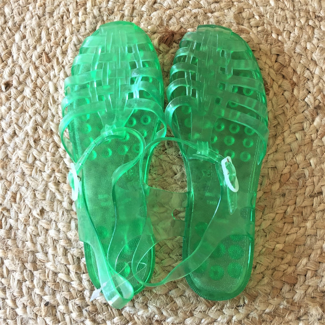 Authentic 1980s Women Meduses Water Beach Jelly Sandals - Clear Apple ...