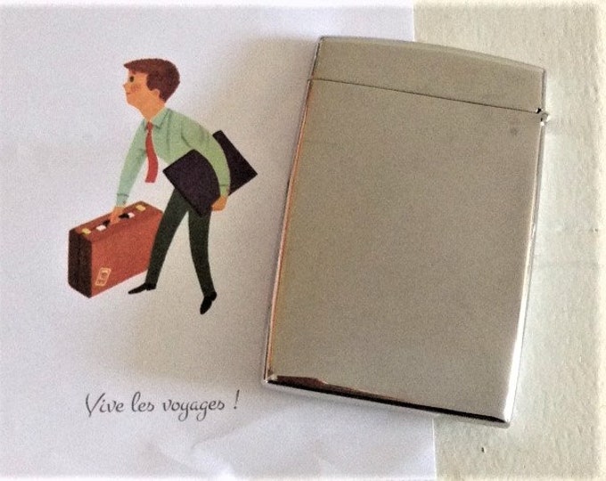 French Business & Calling Card Holder Case Box Silver Metal - Etsy