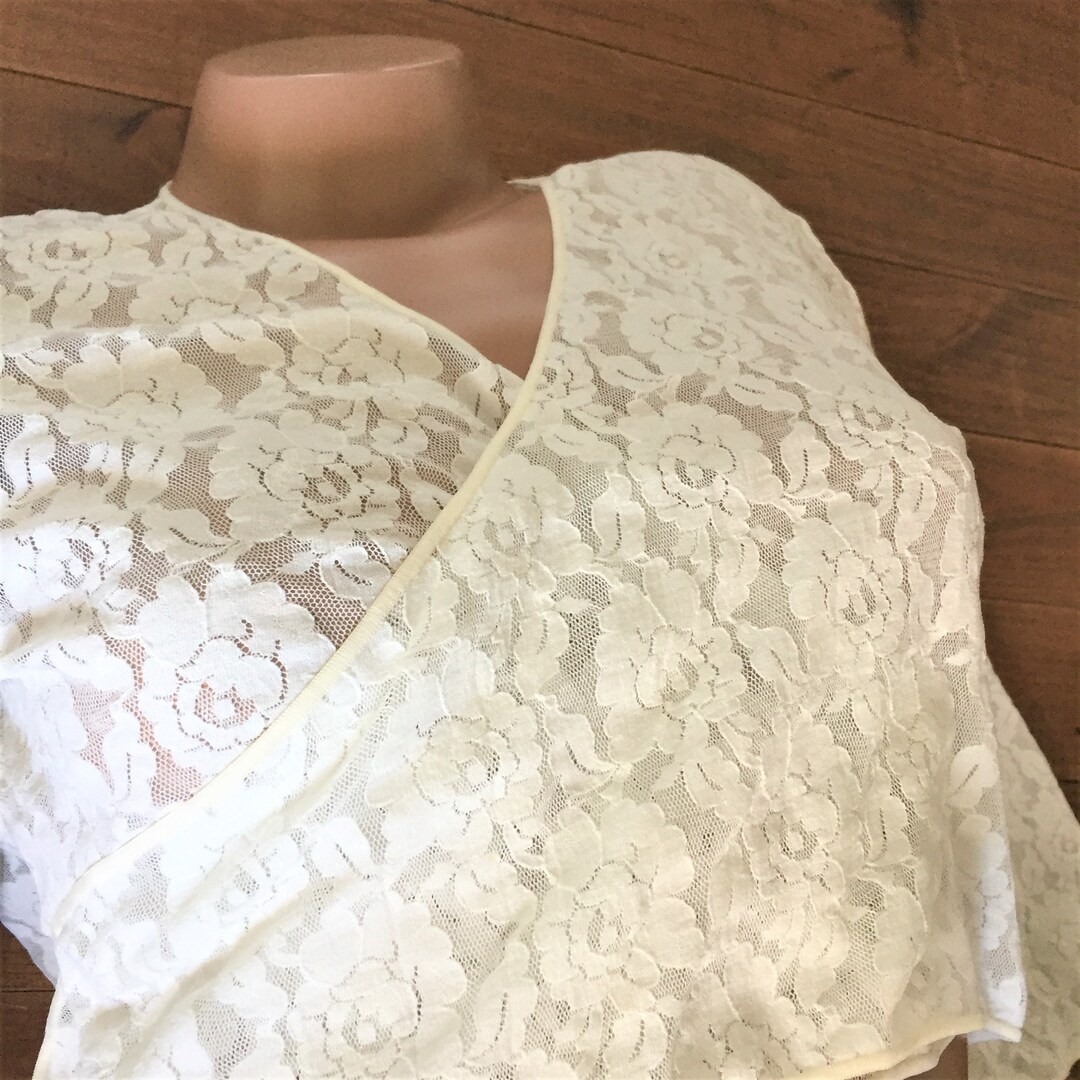 French 1970s Women Vintage Ballet Dancer Crop Wrap Bolero Top ...