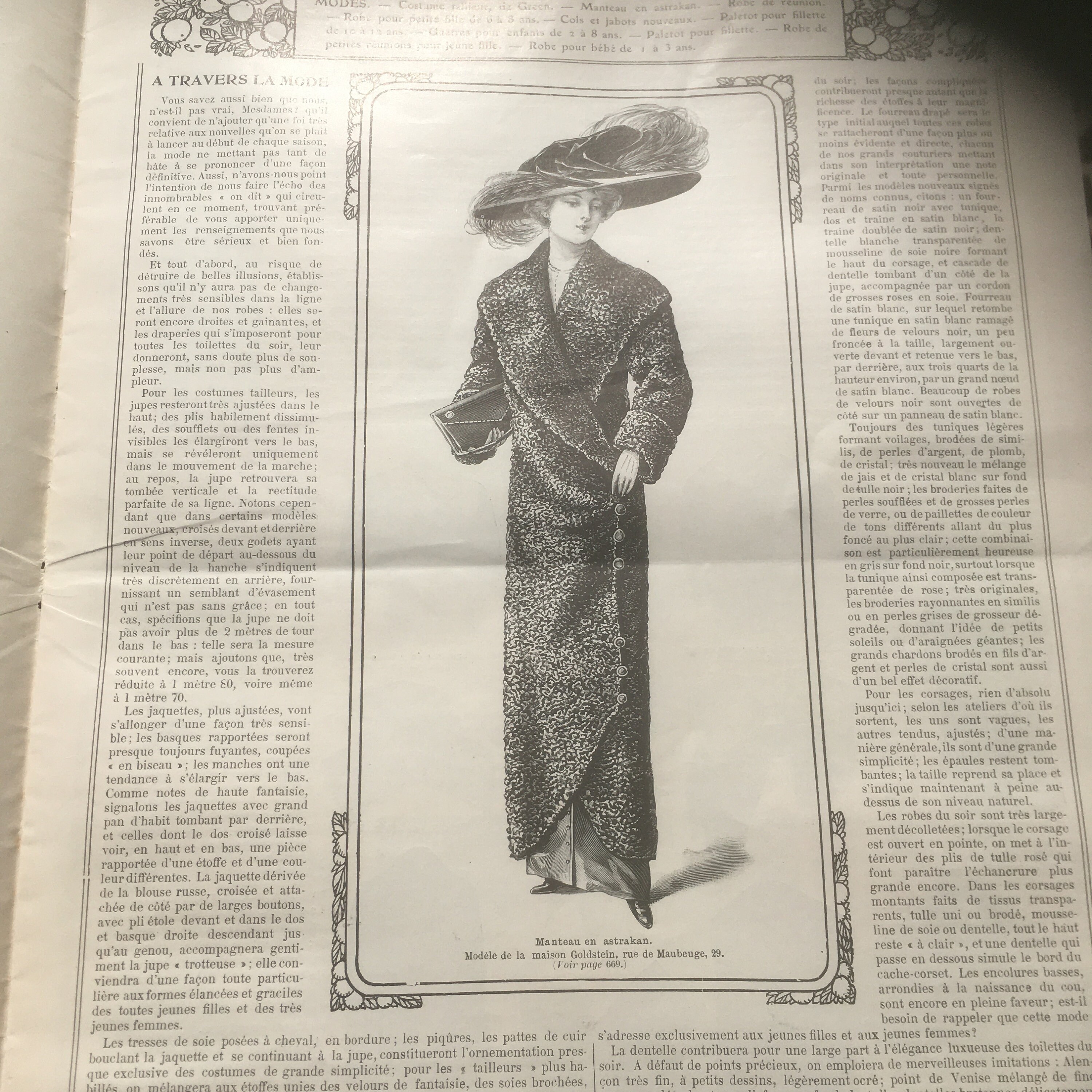 French Edwardian 1910s Women HOME & FASHION MAGAZINE ~la Mode Illustree ...