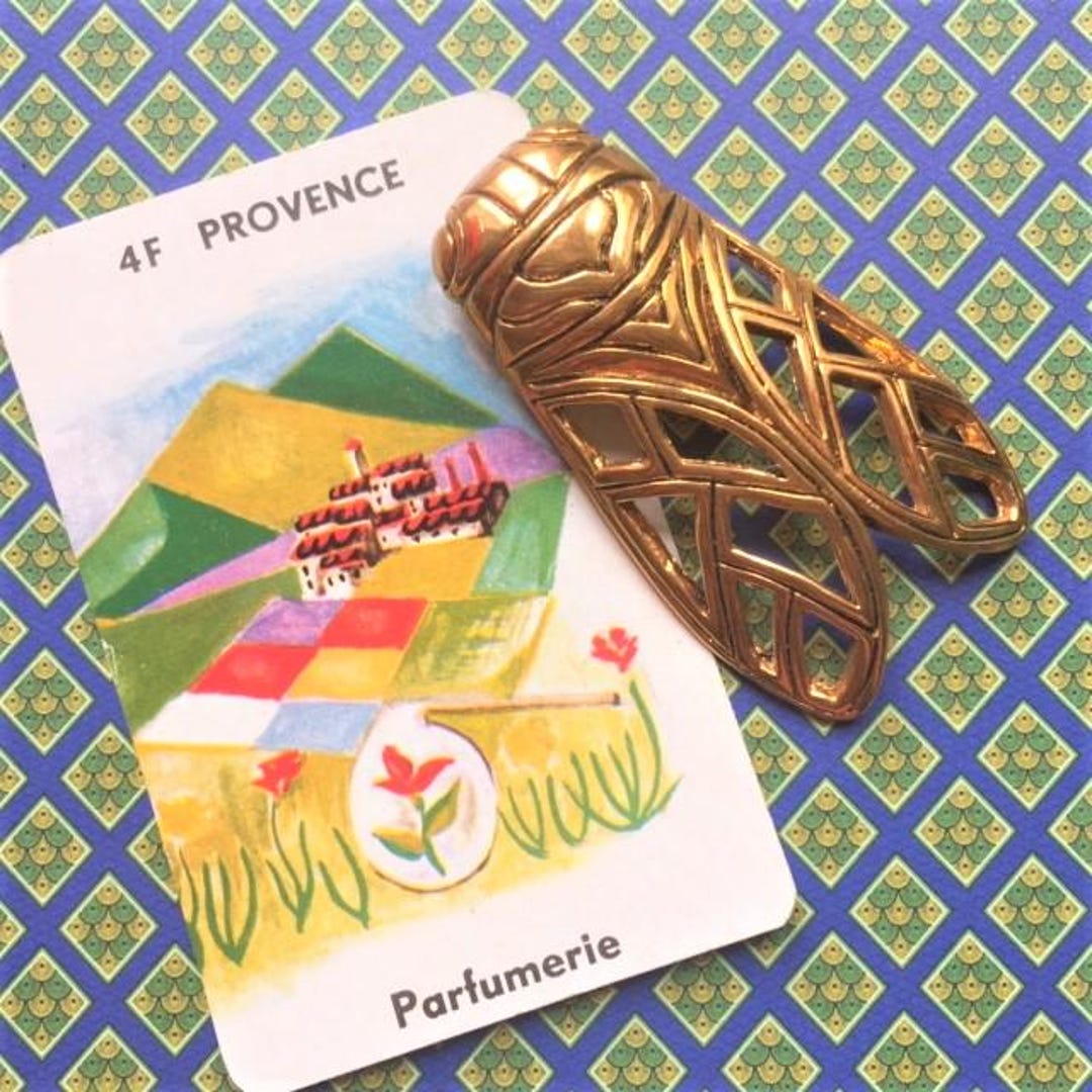 French Rene Gouin 1950s Women Good Luck Oversized Cicada Brooch ...