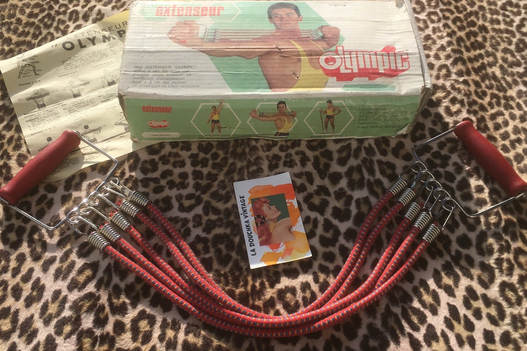 French Olympic 1980s Men Fitness WORKOUT EXERCISE EXPANDER 5 Resistance ...