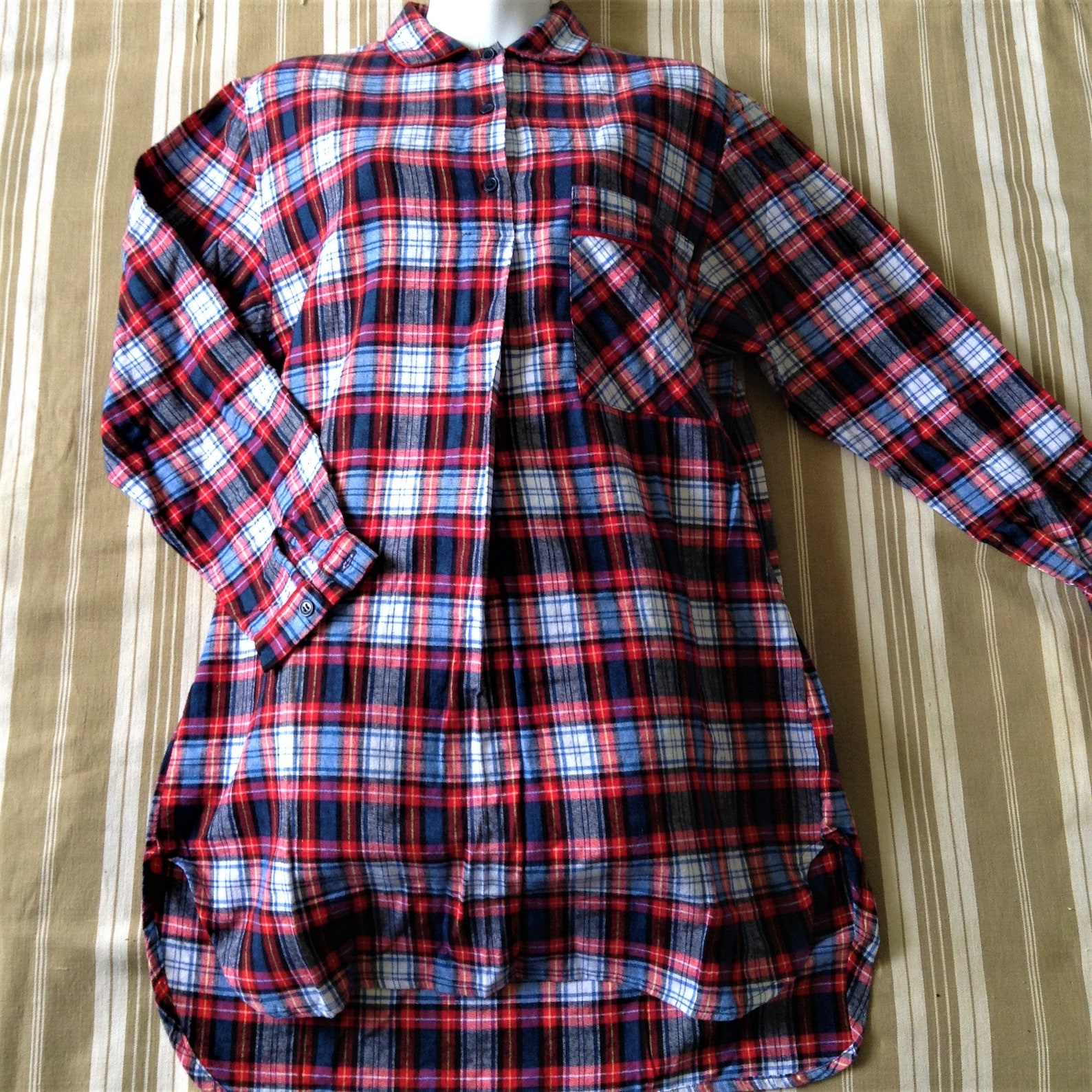 French 1980s Women Vintage Long Tail Shirt Punk Rock Grunge - Etsy