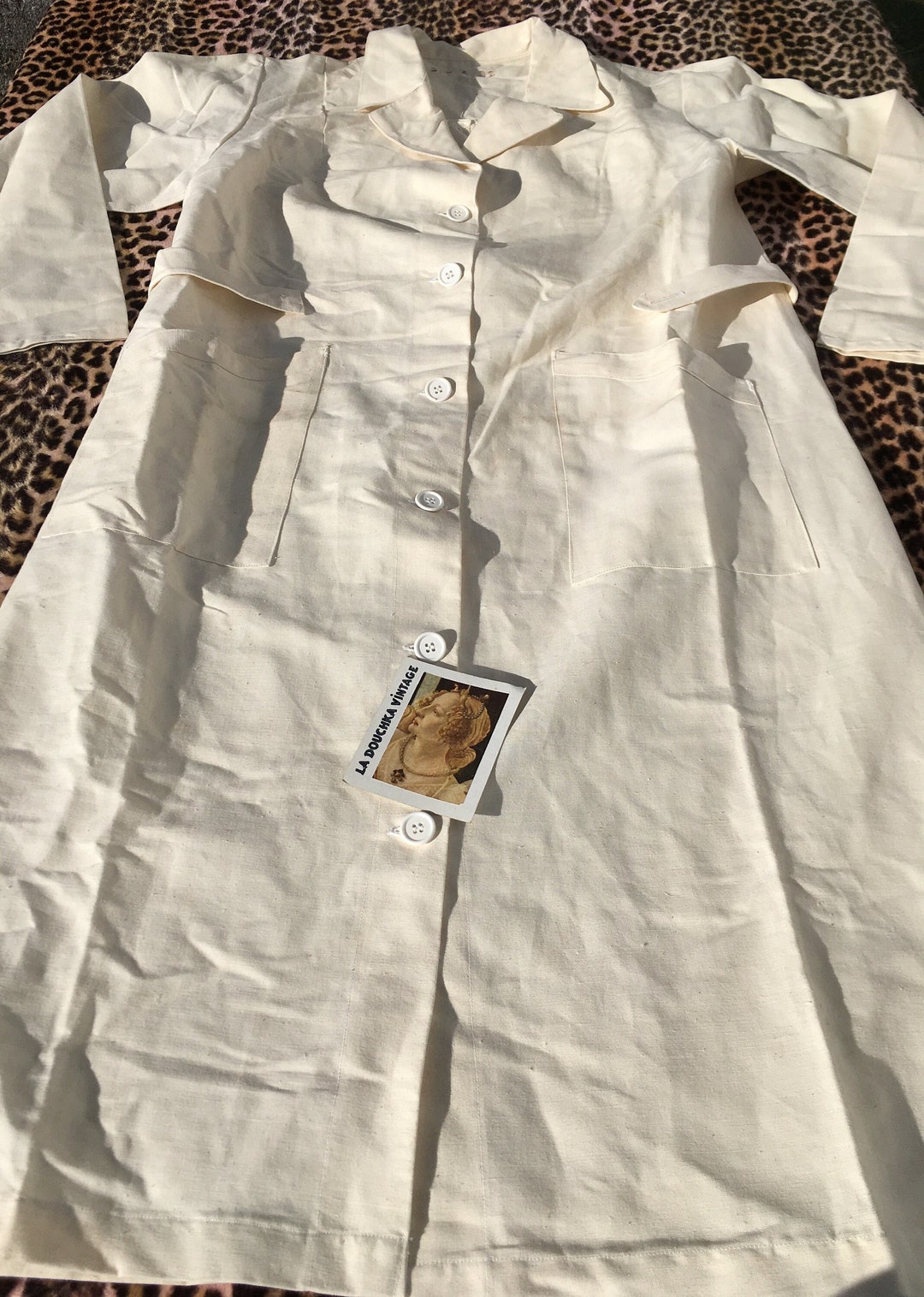 French Army 1940s Medical Hospital NURSE DOCTOR COAT ~ Cream Metis ...