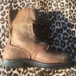 French Army 1960s Soldier Motorcycle RANGER COMBAT BOOTS ~brown Leather ...