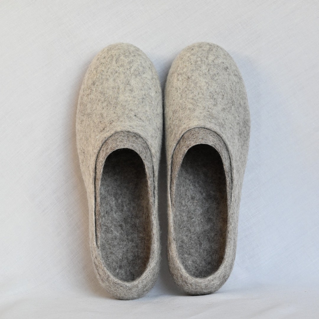 Eco Wool Slippers for Men - Gift for Spouse - Men's Slippers ...