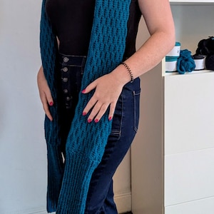 Crochet PDF Pattern With Pictures | Sweater Scarf Wrap With Sleeves ...