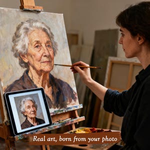 Custom Portrait Oil Painting From Photo on Canvas, Hand-painted Art ...