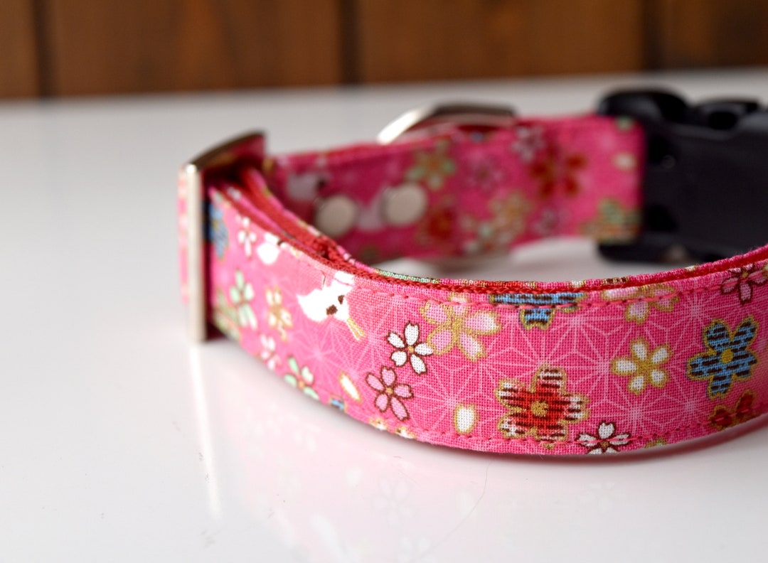 Happy Crane Birds Dog Collar - Pink - Etsy