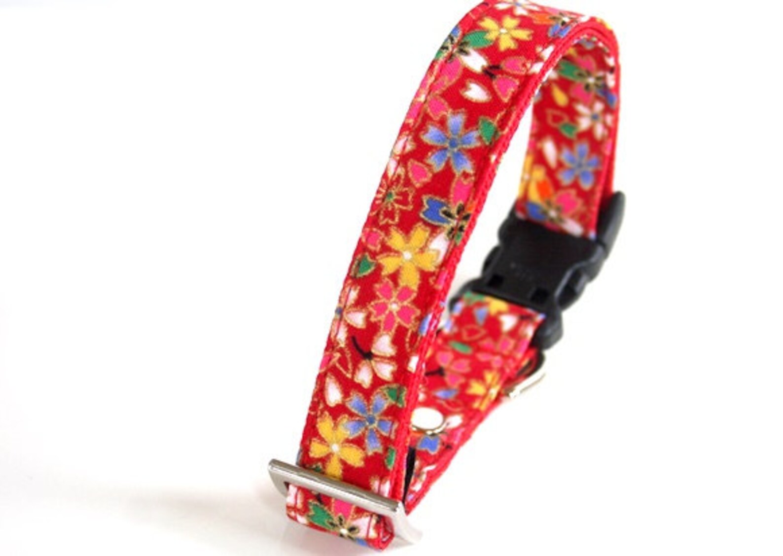 Japanese Kimono Design Sakura Dog Collar Red - Etsy