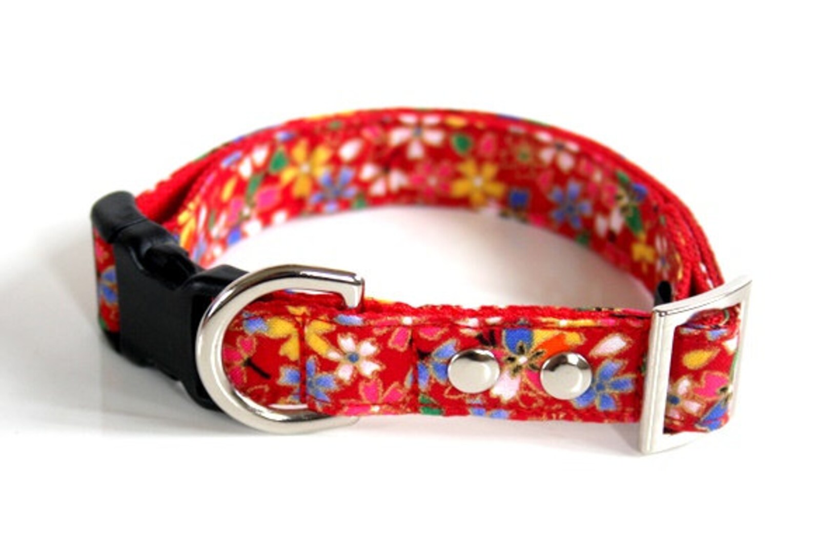 Japanese Kimono Design Sakura Dog Collar Red - Etsy