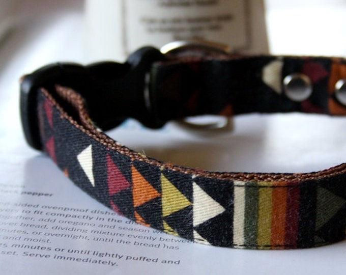 Brown Geometric Triangle Dog Collar 3/4 Inch Wide - Etsy