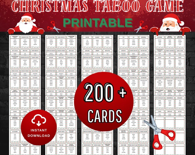 Fall Taboo | Printable Taboo Cards | Fall Games | Forbidden Words ...