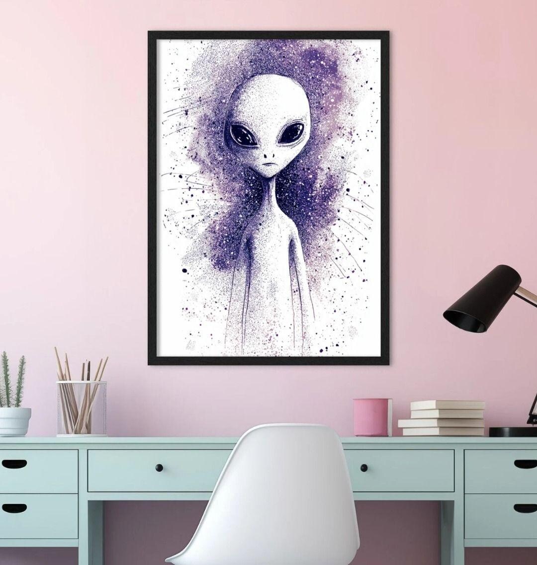 Ink Splash Alien | Art Print - Etsy