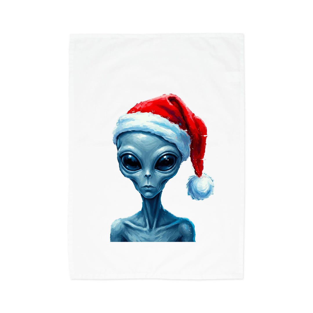 Alien Xmas 25 | Organic Tea Towel - Etsy