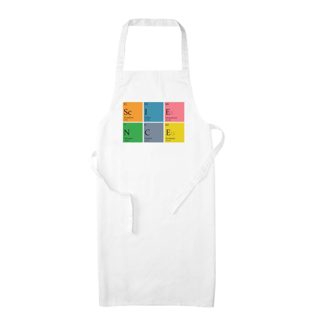 Periodic Table Science Cotton Apron, Chemistry STEM Chef Smock, Organic ...