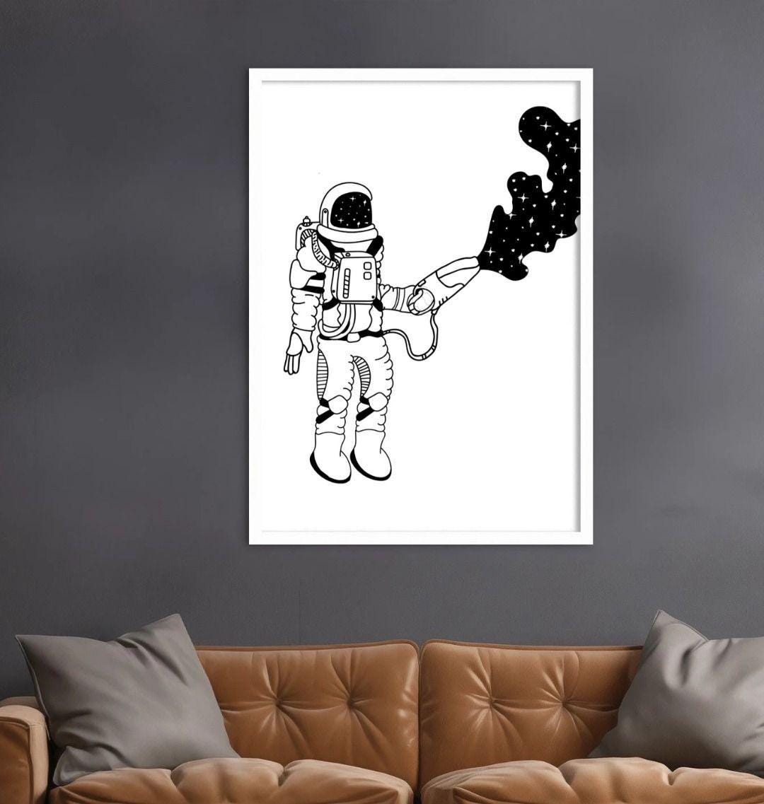Cosmic Cleaner | Eco-friendly Art Print | Sustainable Wall Decor ...